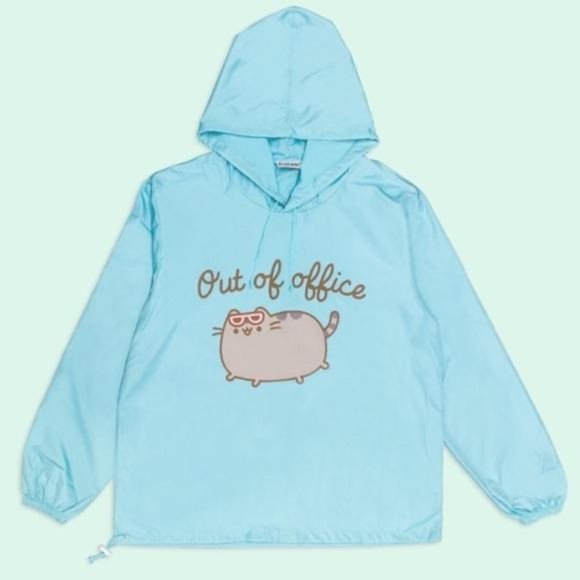 Pusheen | Tops | Pusheen Out Of Office Windbreaker Rain Jacket Nwt ...